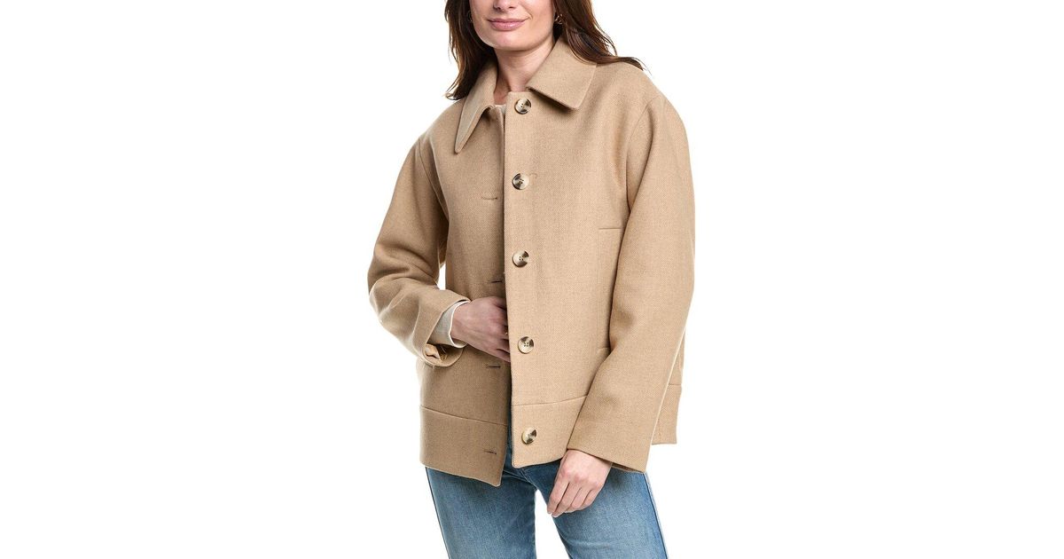 Marimekko Askelma Wool-Blend Jacket in Natural | Lyst