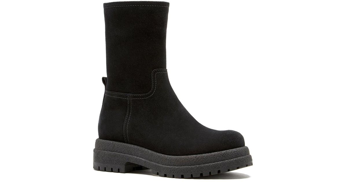 La Canadienne Val Suede Boot in Black | Lyst