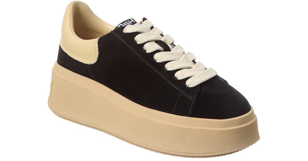Ash Moxie Suede Platform Sneaker in Black | Lyst UK