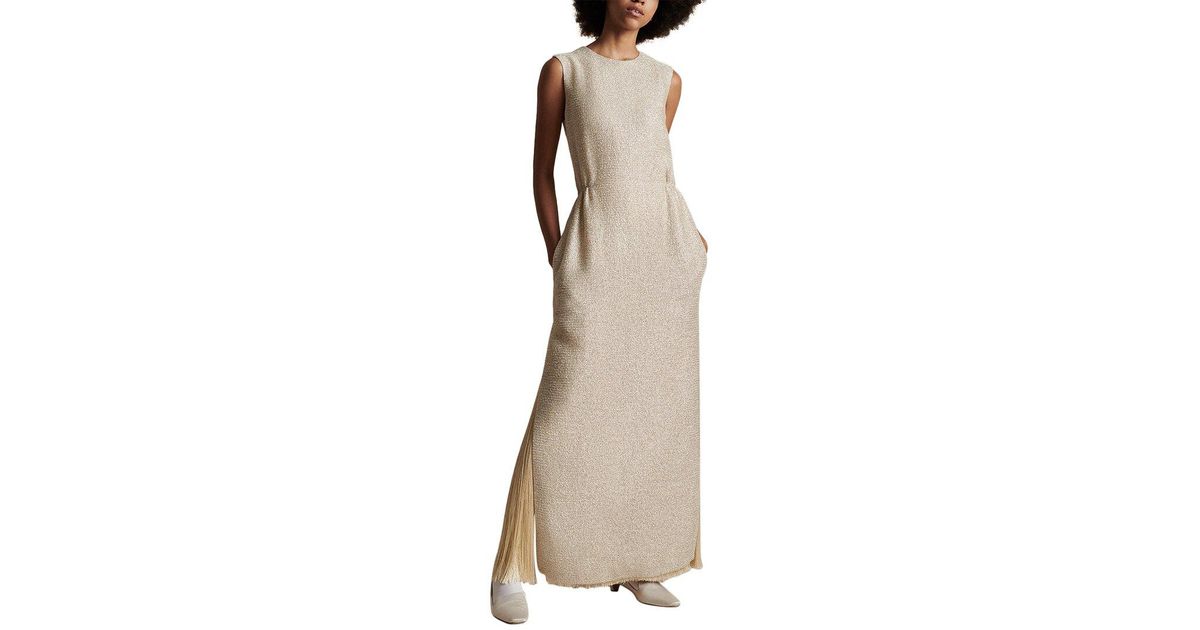 Adam Lippes Fringe Dress in Natural | Lyst