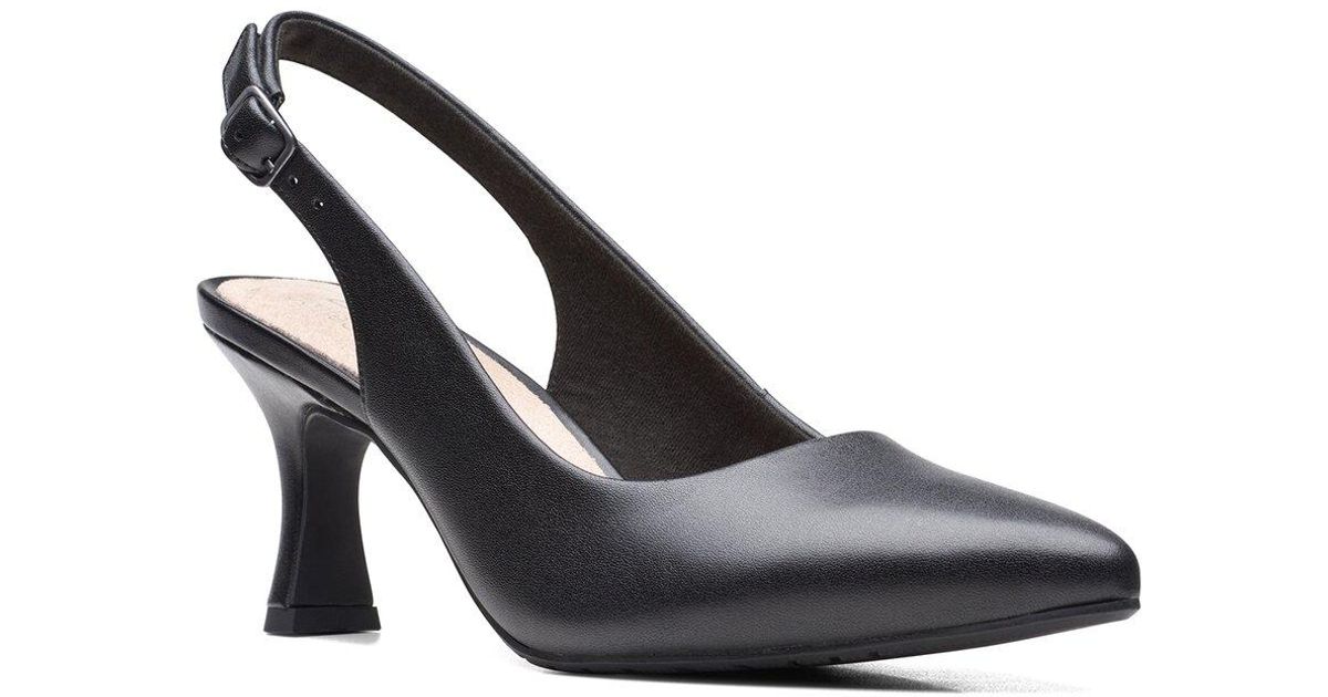 Clarks Collection Kataleyna Step Leather Slingback Pump in Metallic | Lyst