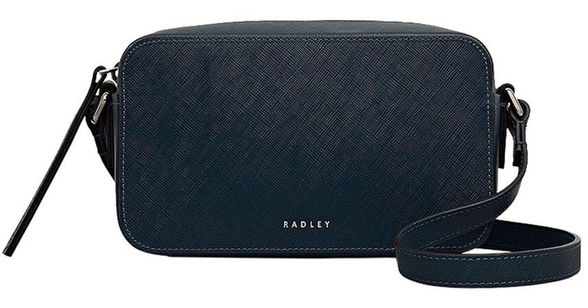 Radley Beech Row Mini Zip Around Leather Crossbody in Blue | Lyst
