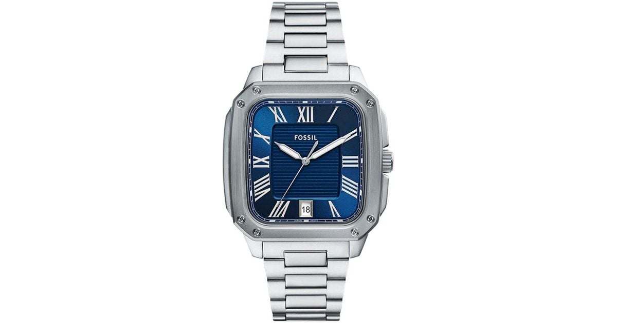 Fossil Crosby Watch in Blue for Men | Lyst
