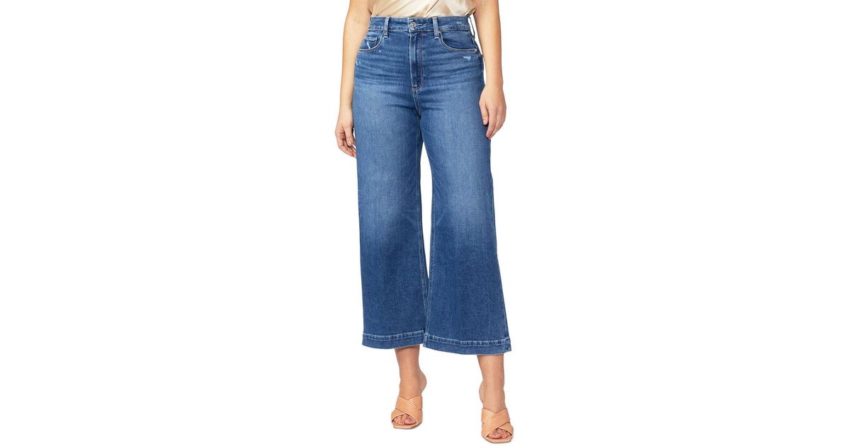 PAIGE Spotlight Eiffel Distressed Jean in Blue | Lyst UK