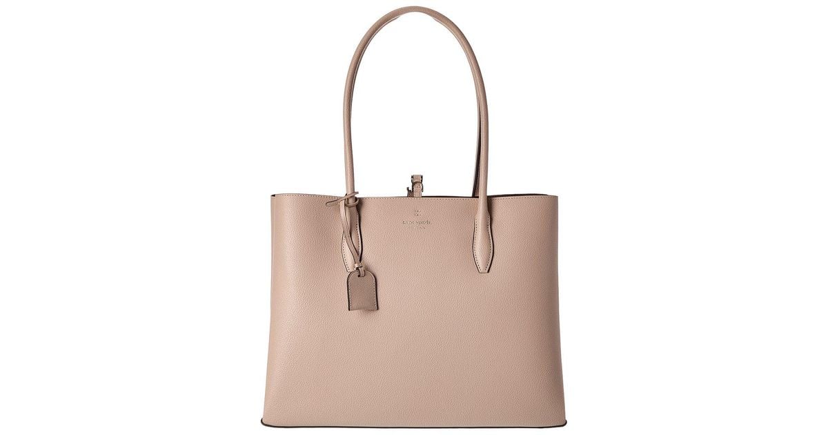 Kate Spade Eva Large Leather Tote in Natural | Lyst