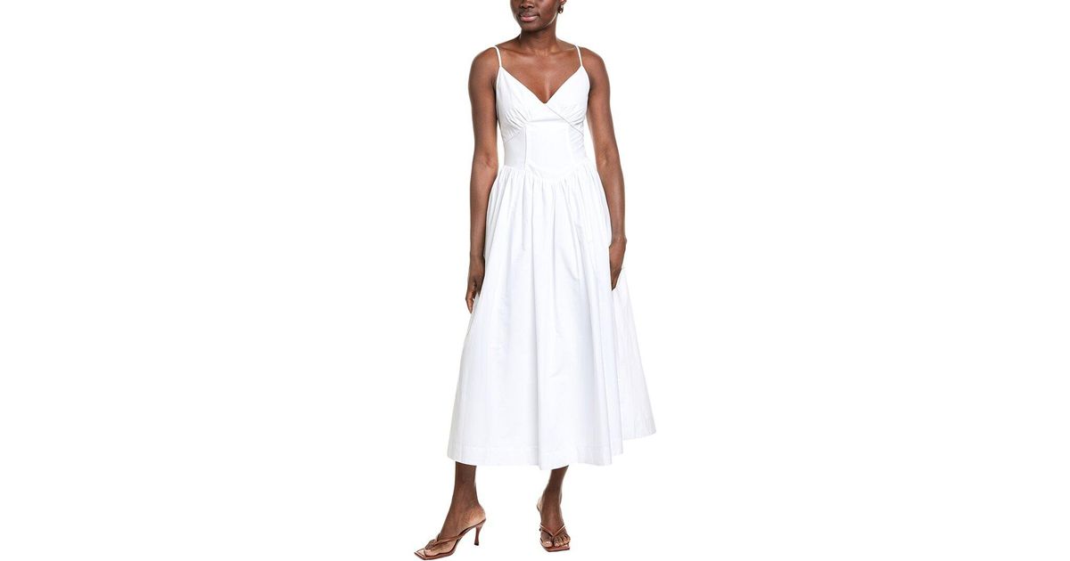 Nicholas Becker Midi Dress in White | Lyst
