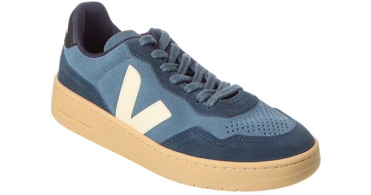 Veja V-90 Suede Sneaker in Blue | Lyst