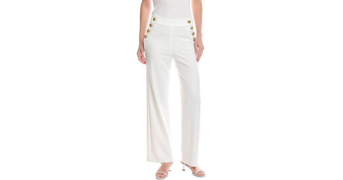 Alice + Olivia Narin Pant in White | Lyst