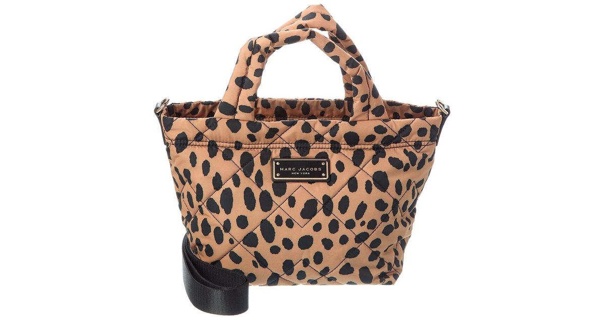 Marc Jacobs Mini Cheetah Quilted Tote in Brown | Lyst