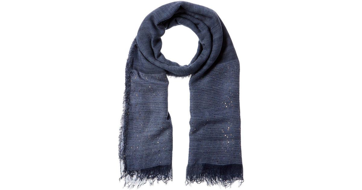 Saachi Lenox Shimmer Scarf in Blue | Lyst