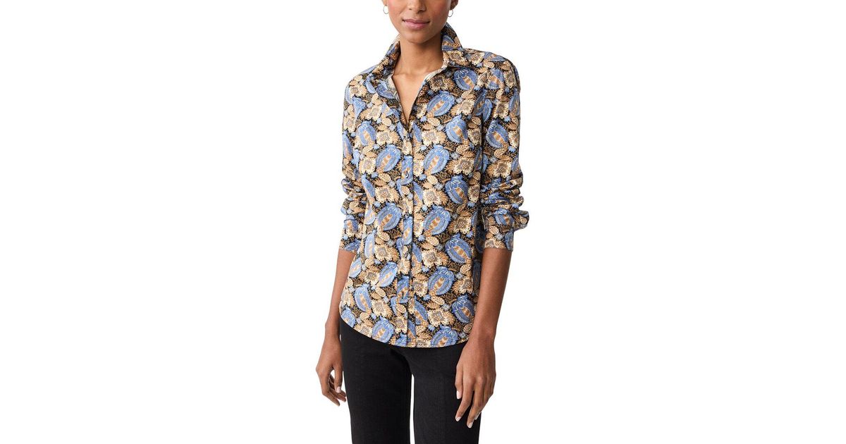 J.McLaughlin Lois Blouse in Blue | Lyst UK