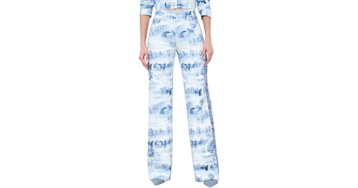 Alice + Olivia Weezy Full Length Jean in Blue | Lyst UK