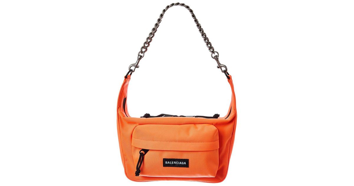 Balenciaga Raver Medium Canvas Shoulder Bag in Orange | Lyst