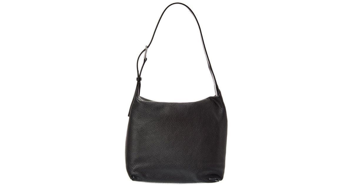 The Row Isa Leather Hobo Bag in Black | Lyst UK