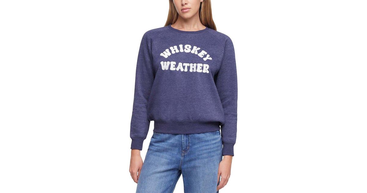 Wildfox Whiskey Weather Keely Relaxed Fit Sweatshirt in Blue | Lyst UK