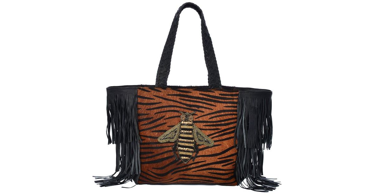 Guadalupe Queen Bee Exotic Leather Tote in Black | Lyst