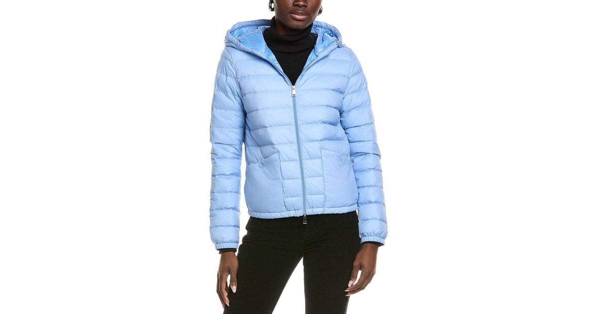 Moncler Lightweight Down Jacket in Blue | Lyst UK