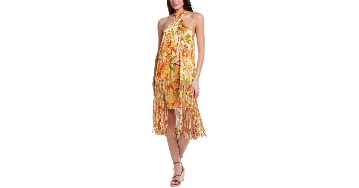 FARM Rio Leopard Forest Sand Mini Dress in Green | Lyst