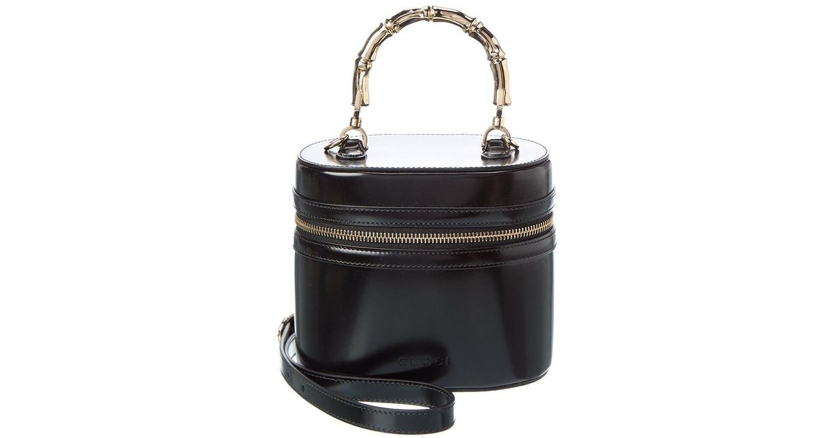 Gucci Mini Leather Vanity Bag in Black | Lyst