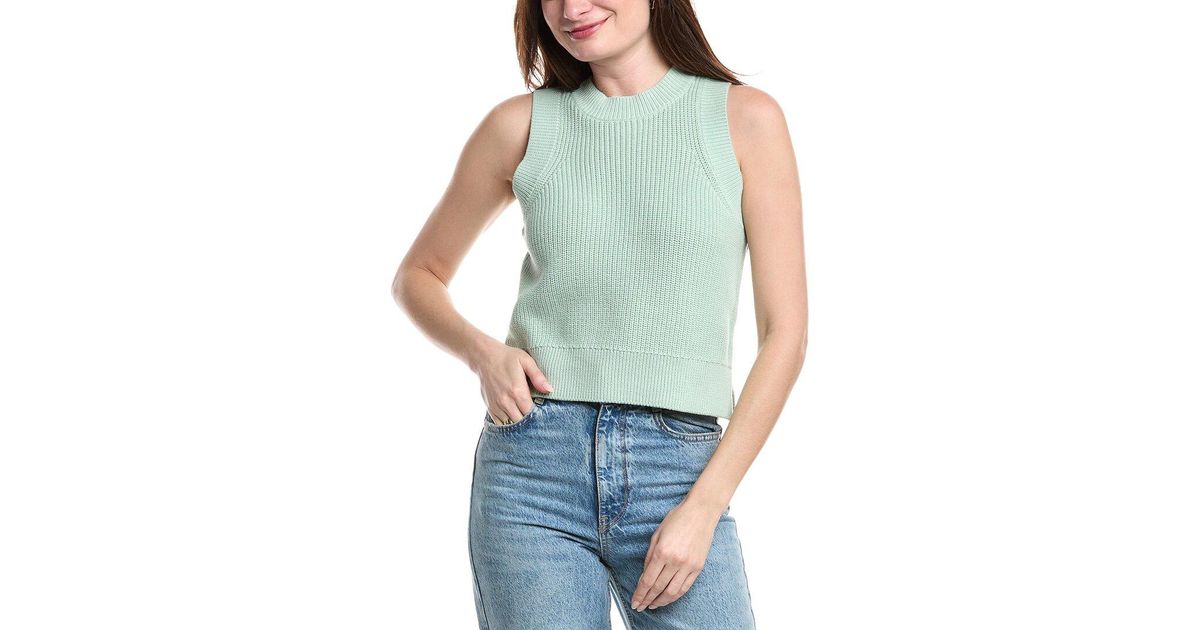 525 America Demi High Neck Tank in Blue | Lyst UK