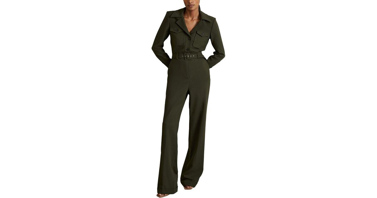 Reiss Ray Utility Tux Jumpsuit in Black | Lyst UK