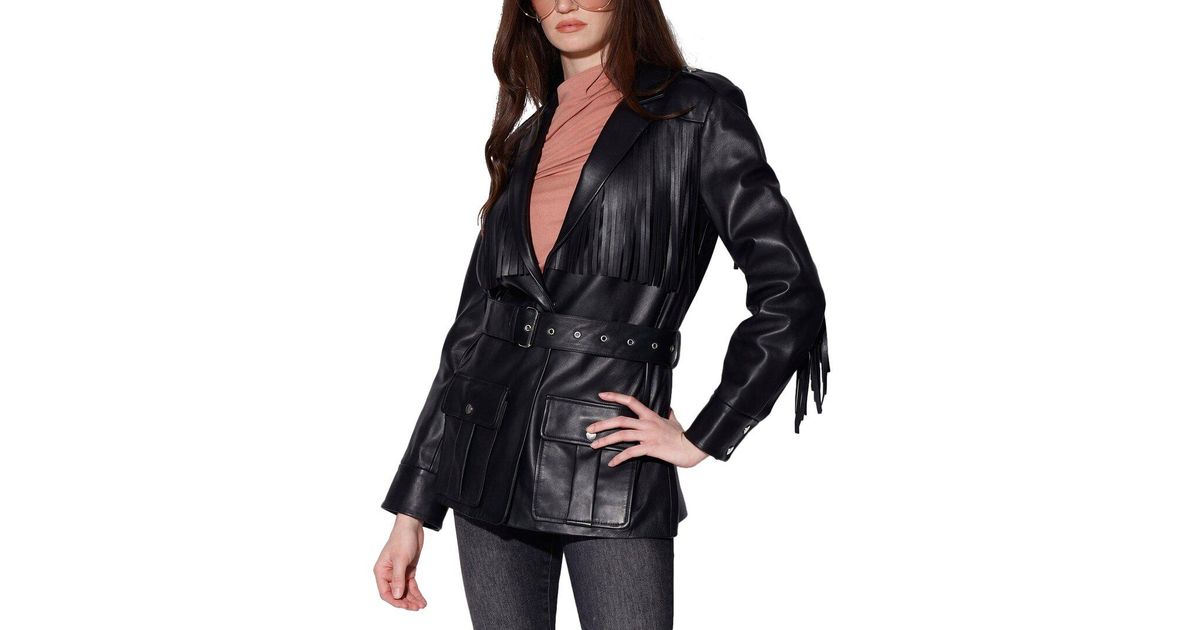 Walter Baker Linda Leather Jacket in Black | Lyst