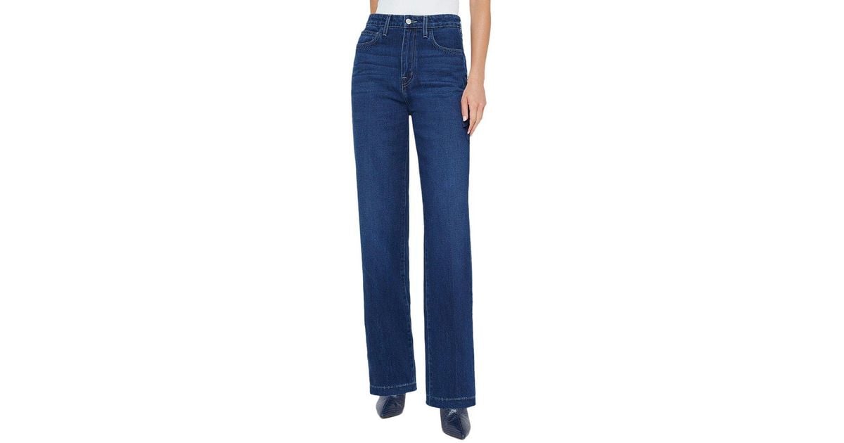 L'Agence Clayton Harlan Wide Leg Jean in Blue | Lyst UK
