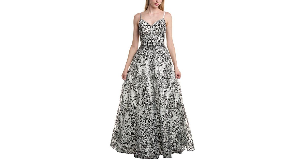 Issue New York Ruched Gown in Grey | Lyst UK
