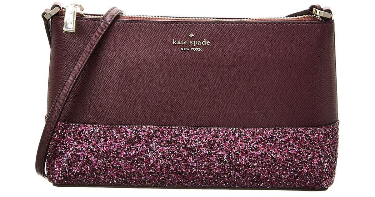 Kate Spade Flash Leather Crossbody in Purple | Lyst