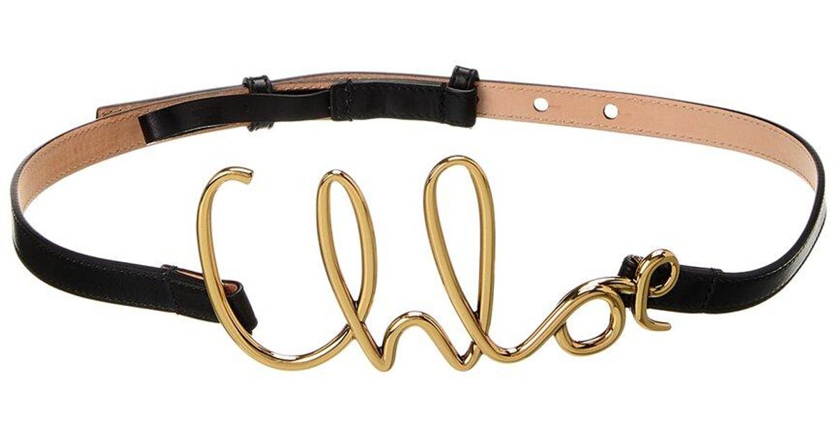 Chloé Iconic Small Leather Belt in White | Lyst