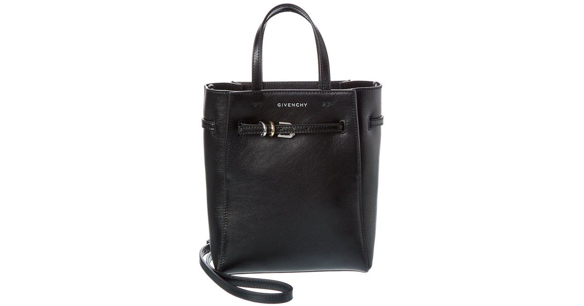 Givenchy Voyou Mini Leather Tote in Black | Lyst