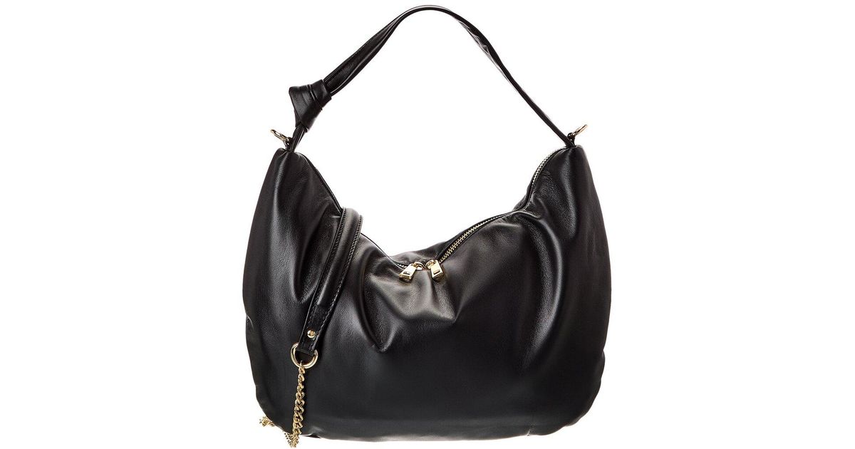 Persaman New York Isa Metallic Leather Shoulder Bag in Black | Lyst