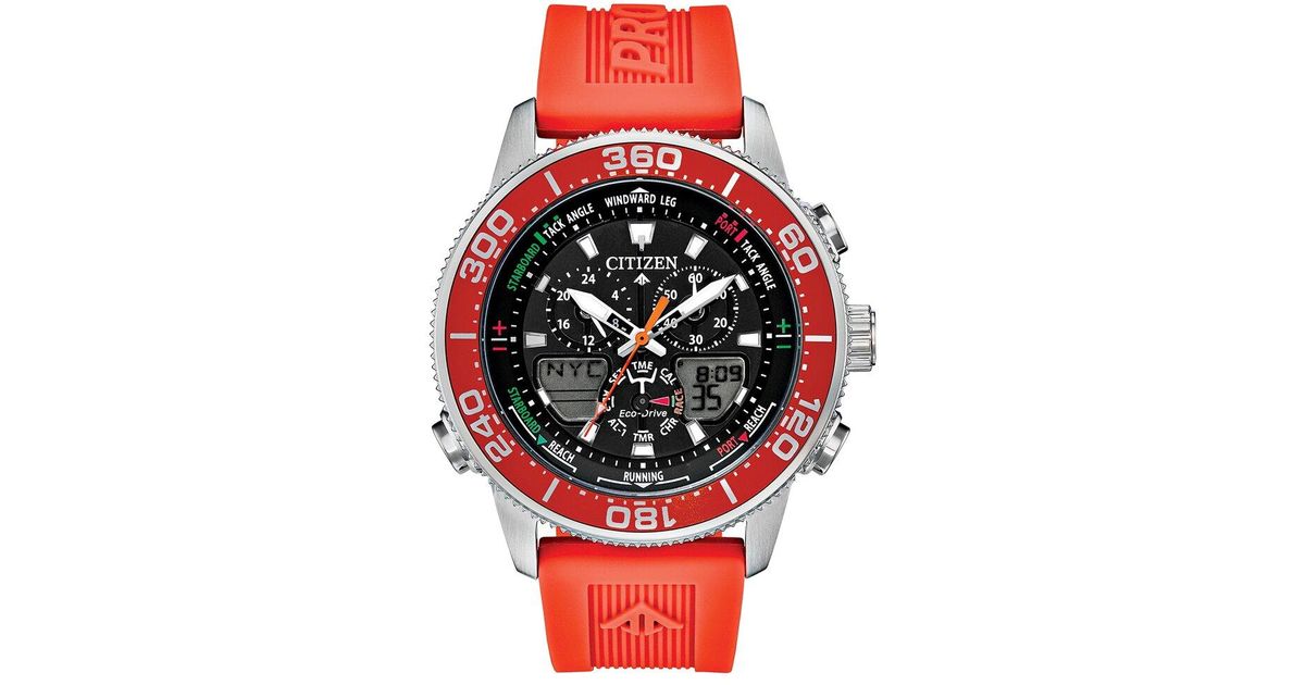 Citizen Promaster Sailhawk Watch in Red for Men | Lyst