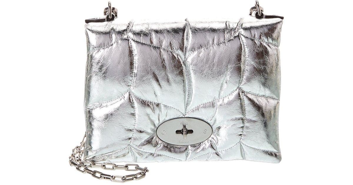 Mulberry Little Softie Leather Shoulder Bag in Gray | Lyst