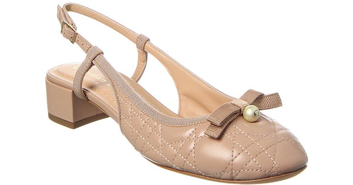 Dior Ballet Leather Slingback Pump in Pink | Lyst