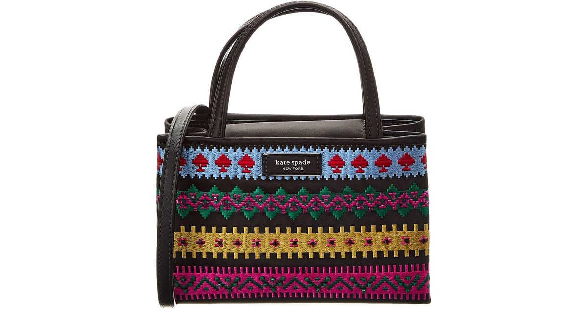 Kate Spade Sam Icon Mini Leather Tote in Blue | Lyst