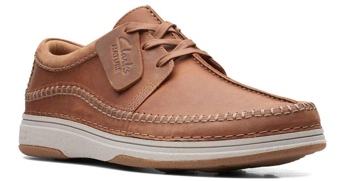 Clarks Nature 5 Tie Leather Oxford in Brown for Men | Lyst