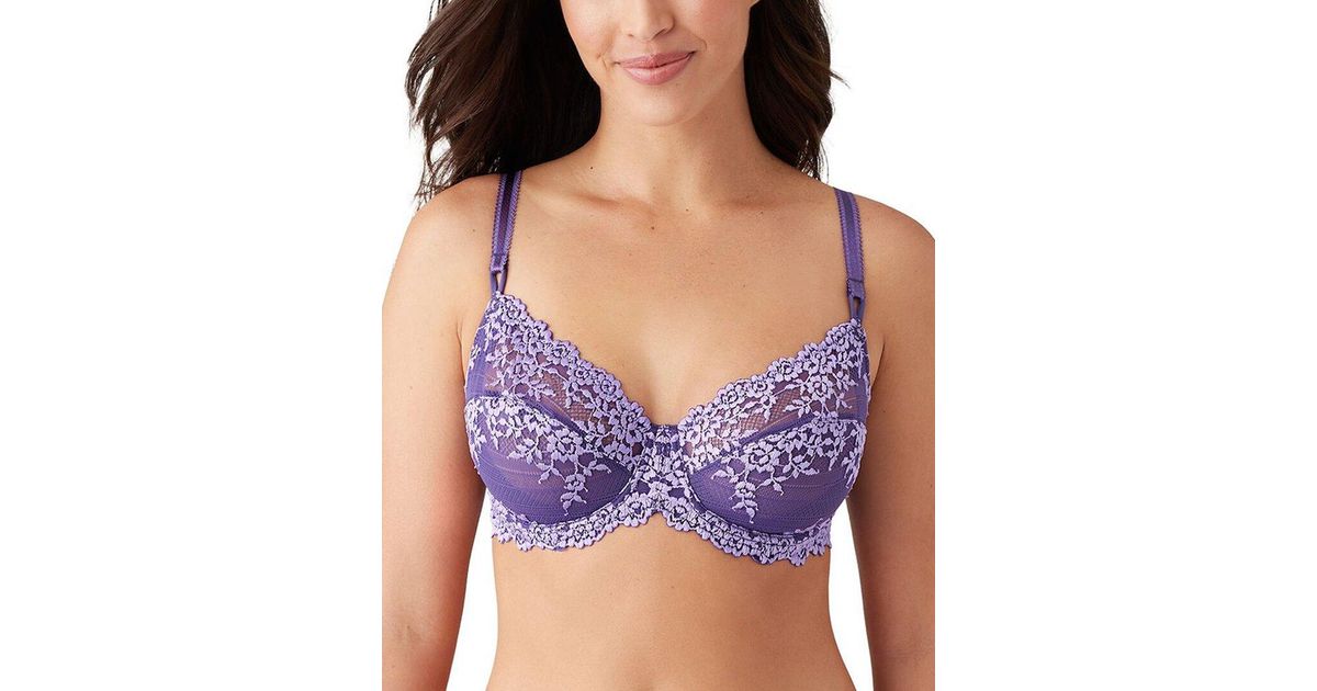 Wacoal Embrace Lace Underwire Bra in Purple | Lyst