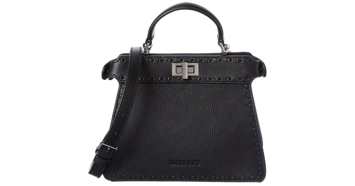 Walter Baker Reed Mini Leather Satchel in Black | Lyst UK