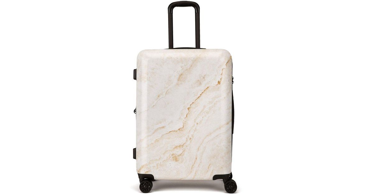 CALPAK Marble 24" Checked Expandable Luggage in Natural | Lyst