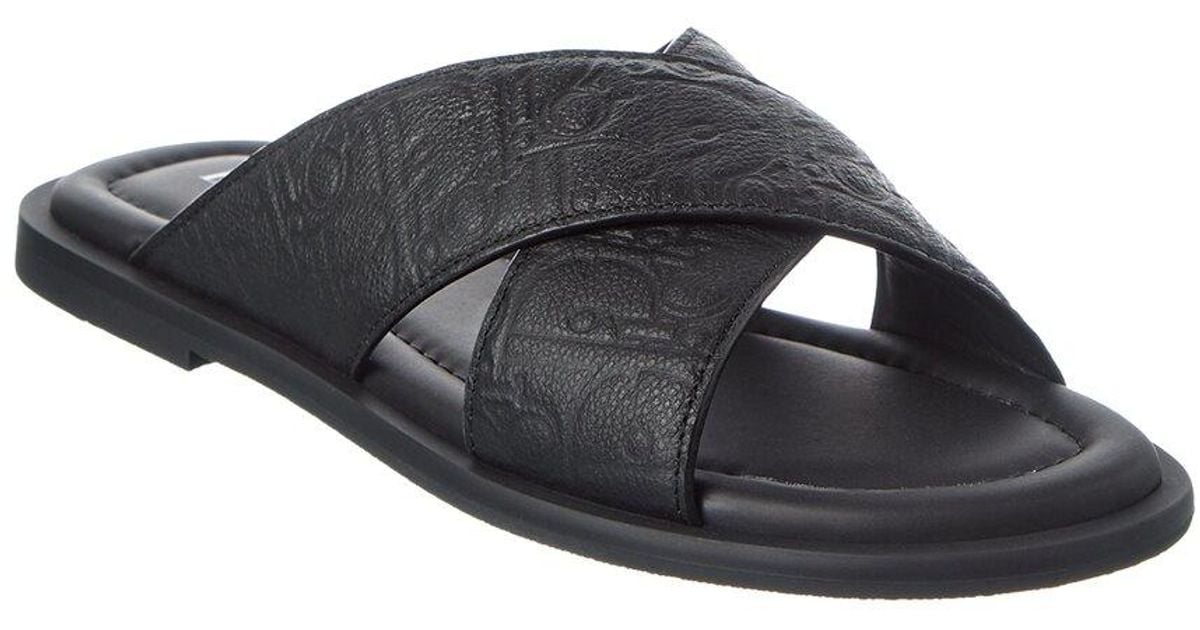 Dior Alias Leather Sandal in Black for Men | Lyst UK