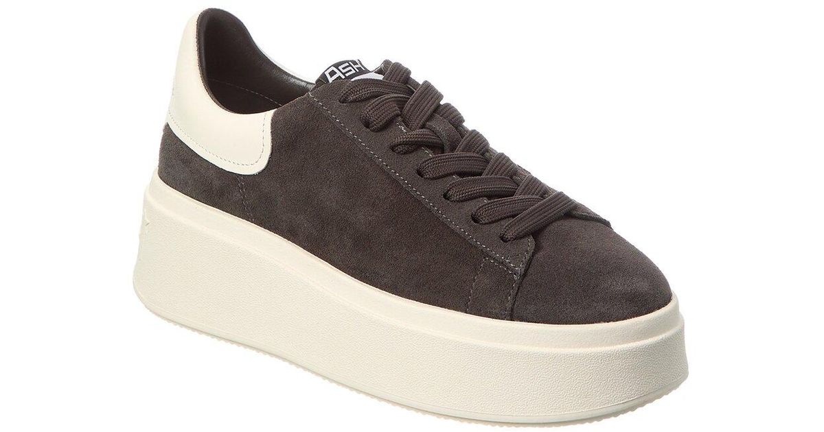 Ash Moxie Suede Platform Sneaker in Brown | Lyst