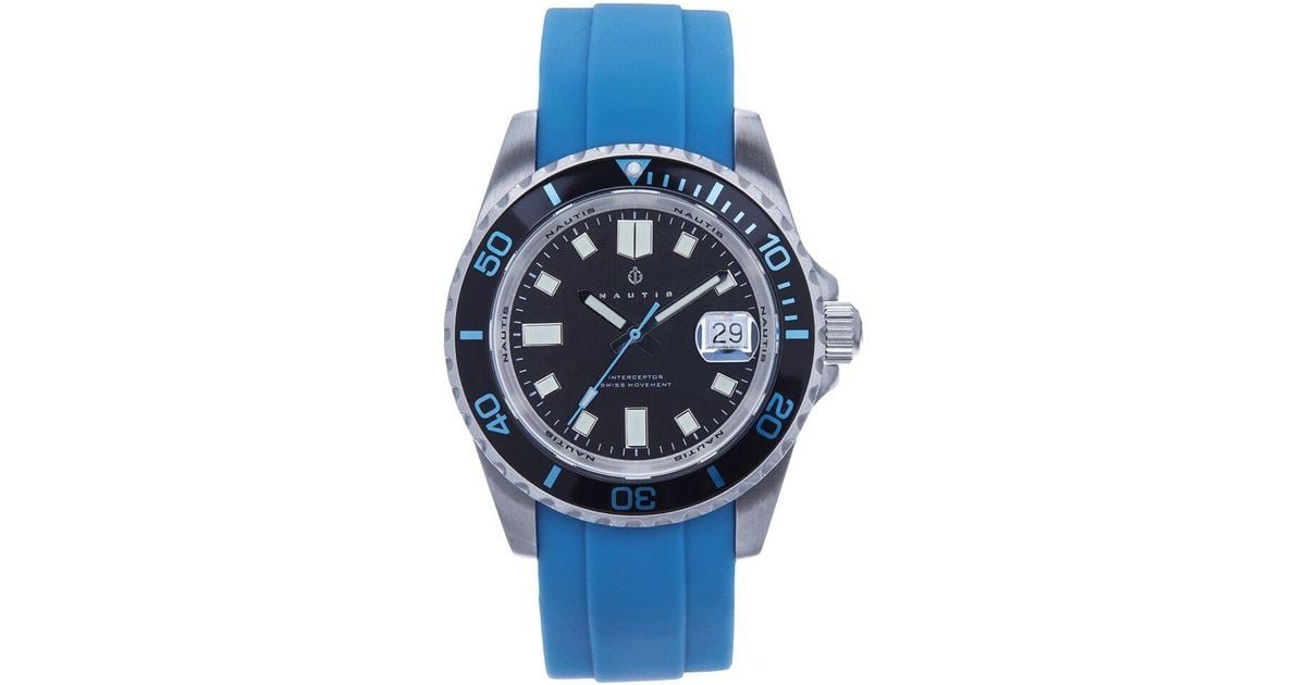 Nautis Interceptor Watch in Blue for Men | Lyst