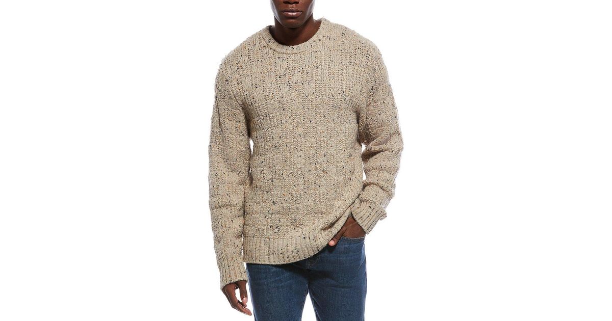 Slate & Stone Heavy Basket Weave Wool-Blend Sweater in Natural for Men ...