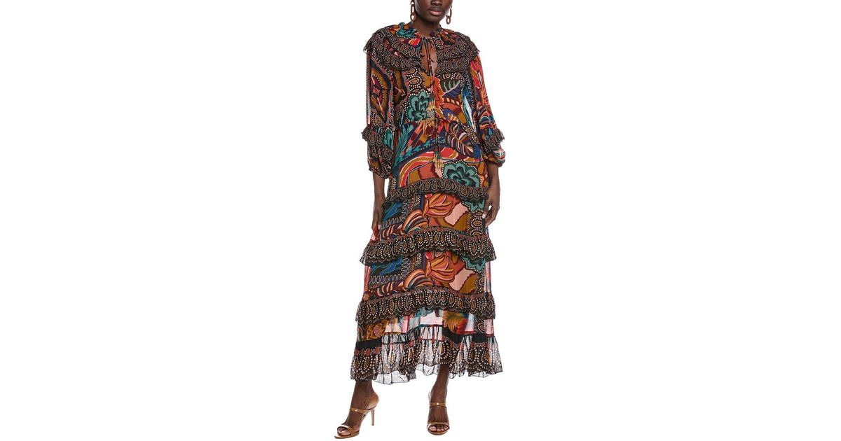 FARM Rio Fall Mix Maxi Dress | Lyst UK