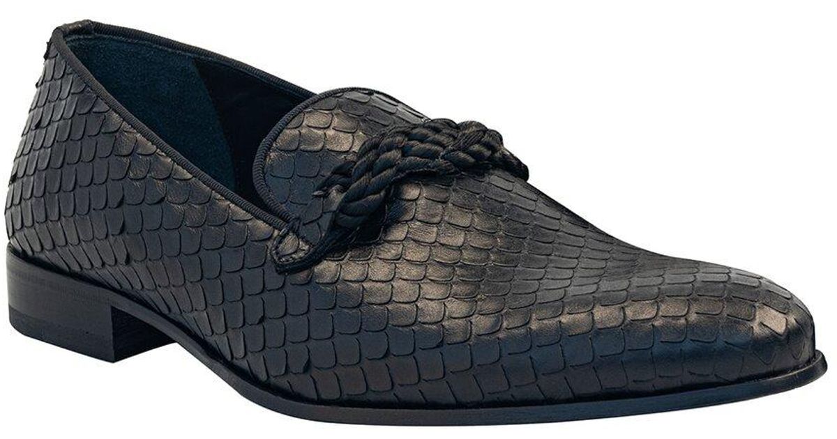 Mezlan Leather Loafer in Blue for Men | Lyst