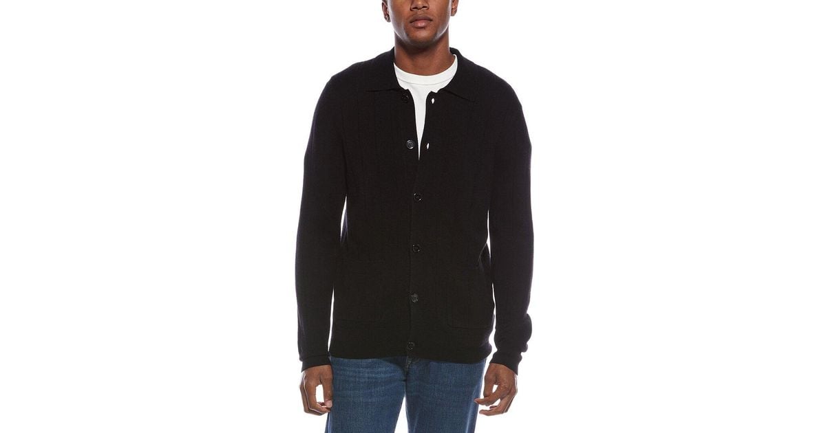 Kier + J Wool & Cashmere-Blend Cardigan in Black for Men | Lyst UK