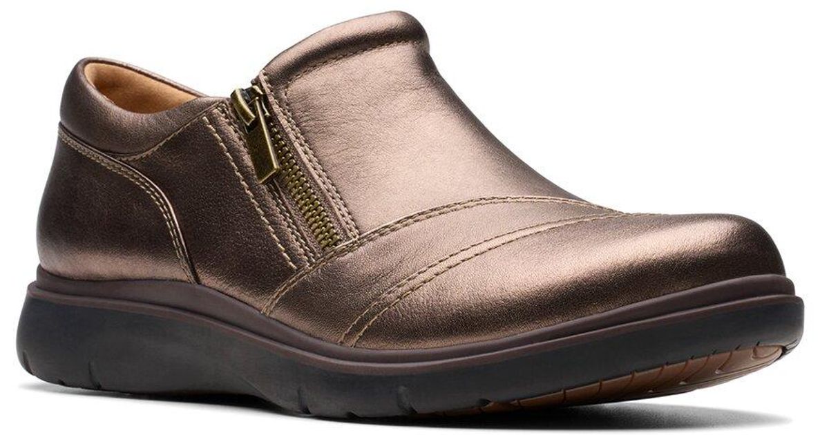 Clarks Certina Pure Leather Loafer in Brown | Lyst