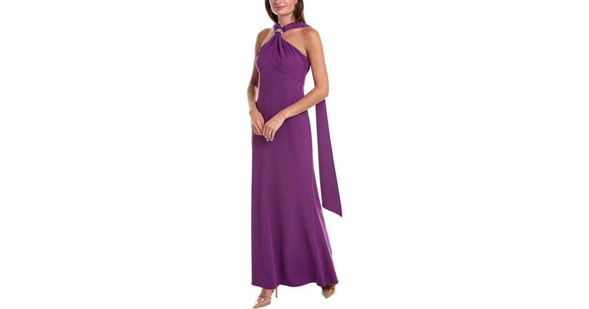 Joseph Ribkoff Halter Maxi Dress in Purple | Lyst