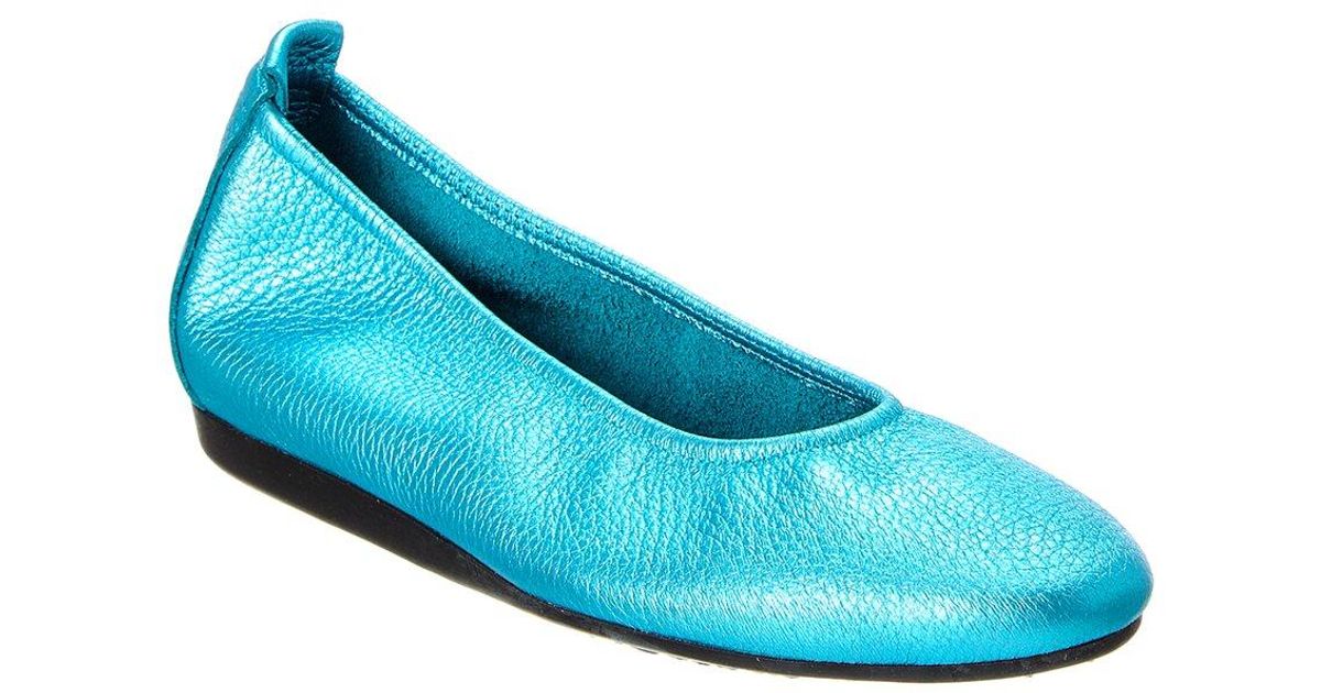 Arche Laius Leather Flat in Blue | Lyst